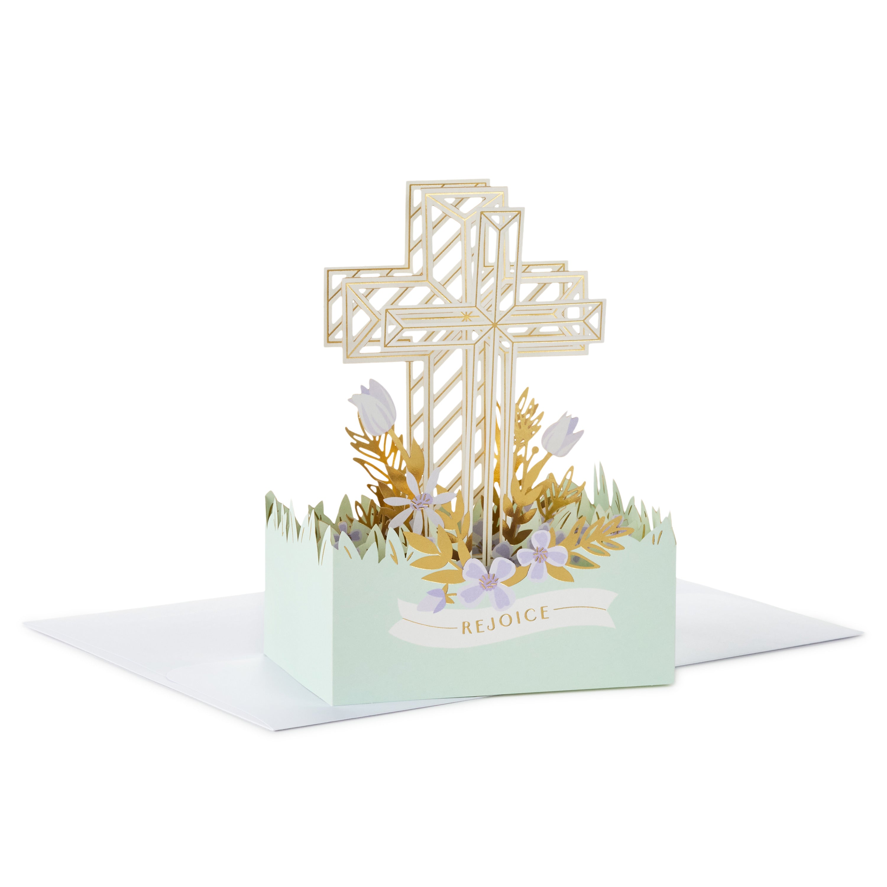 Paper Wonder 3D Pop-Up Cross & Flowers Easter Card | Hallmark