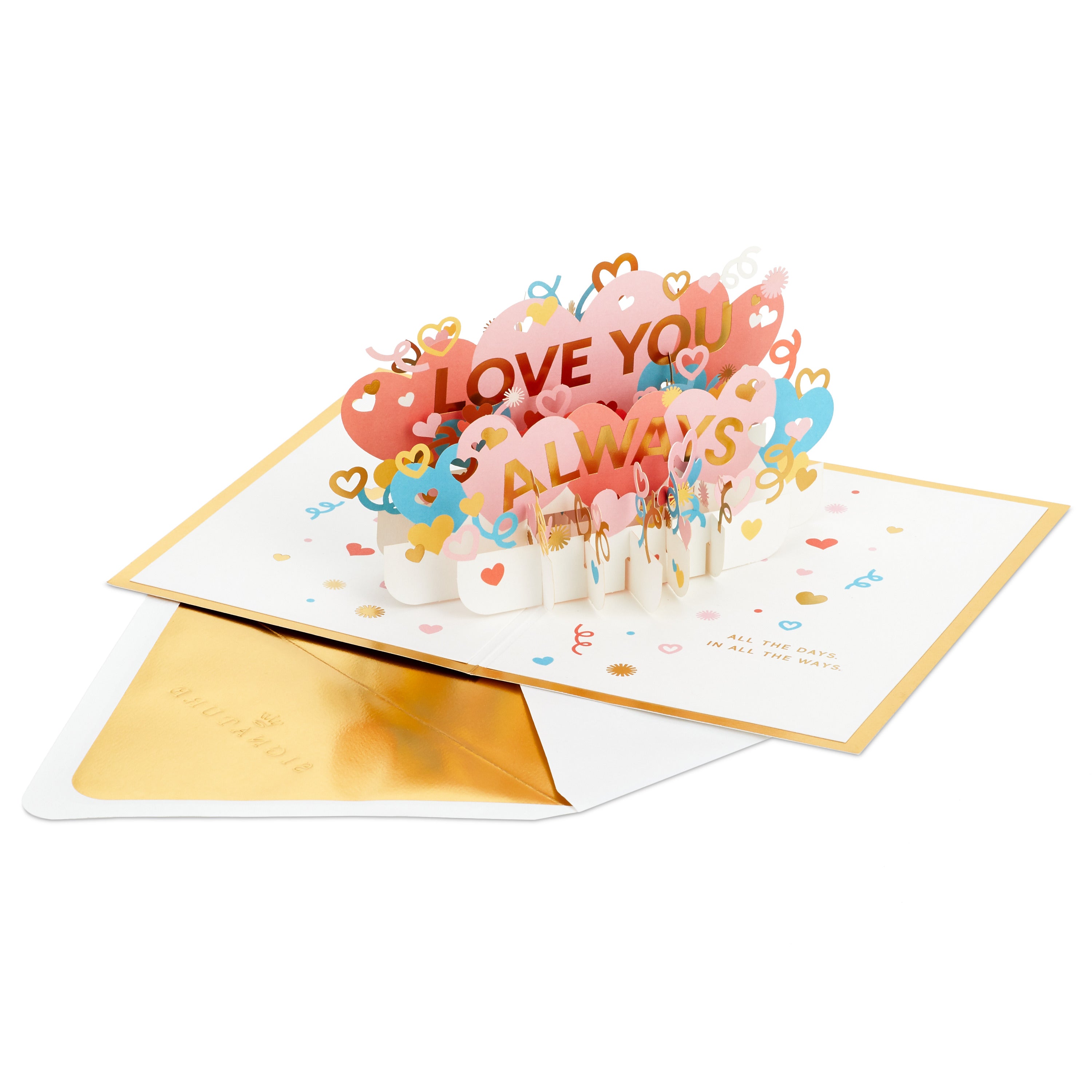 Paper Wonder 3D Pop-Up Love You Celebration Card | Hallmark