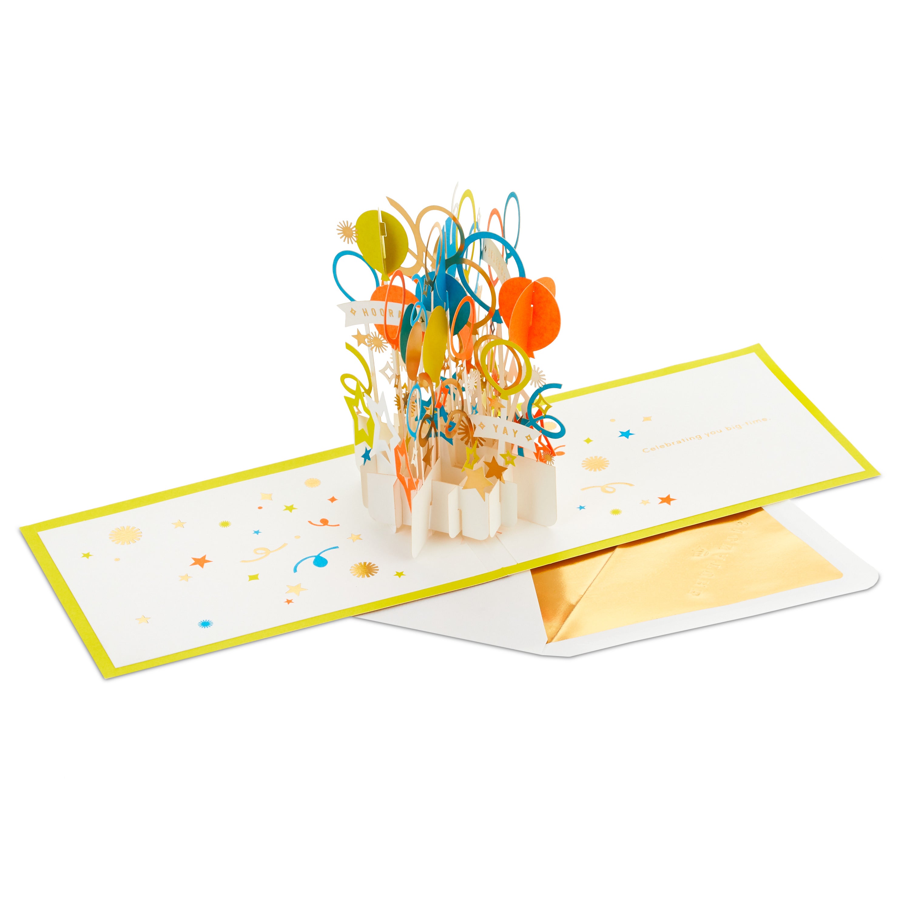 Paper Wonder 3D Pop-Up Party Balloons Celebration Card | Hallmark