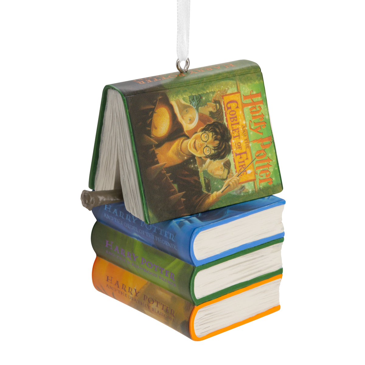 Collectable Harry Potter™ - Book Stack and Wand Ornament – Hallmark