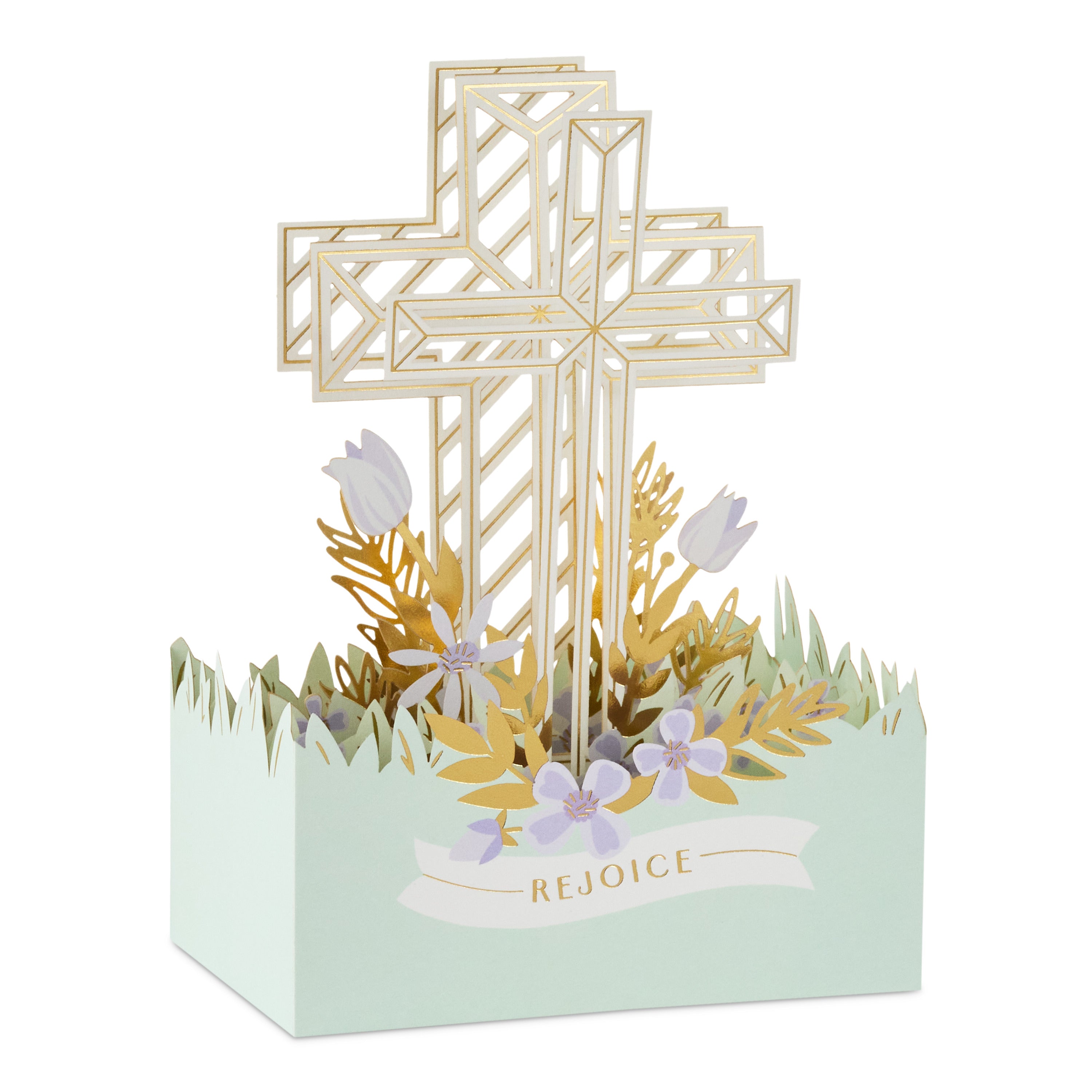 Paper Wonder 3D Pop-Up Cross & Flowers Easter Card | Hallmark