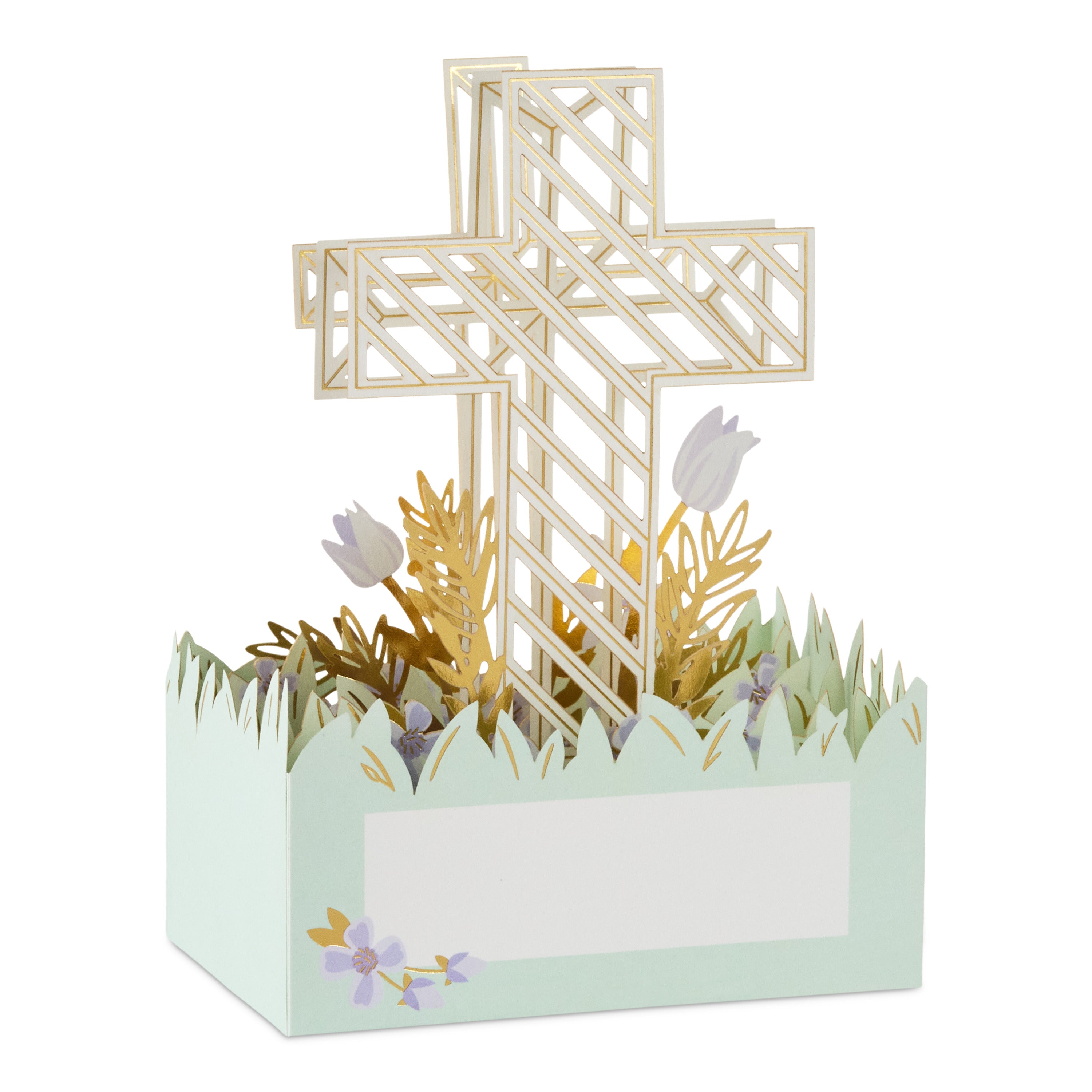 Paper Wonder 3D Pop-Up Cross & Flowers Easter Card | Hallmark