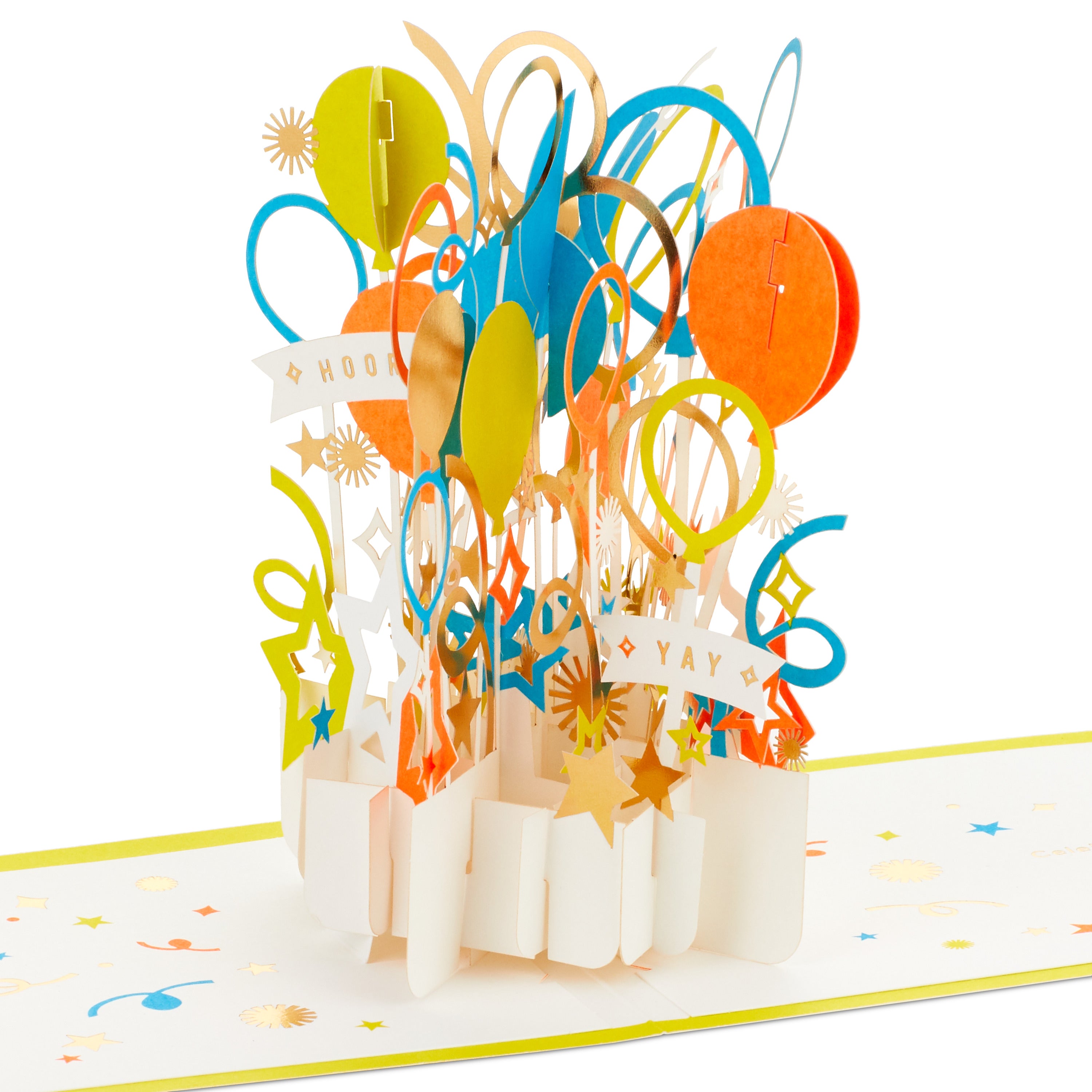 Paper Wonder 3D Pop-Up Party Balloons Celebration Card | Hallmark