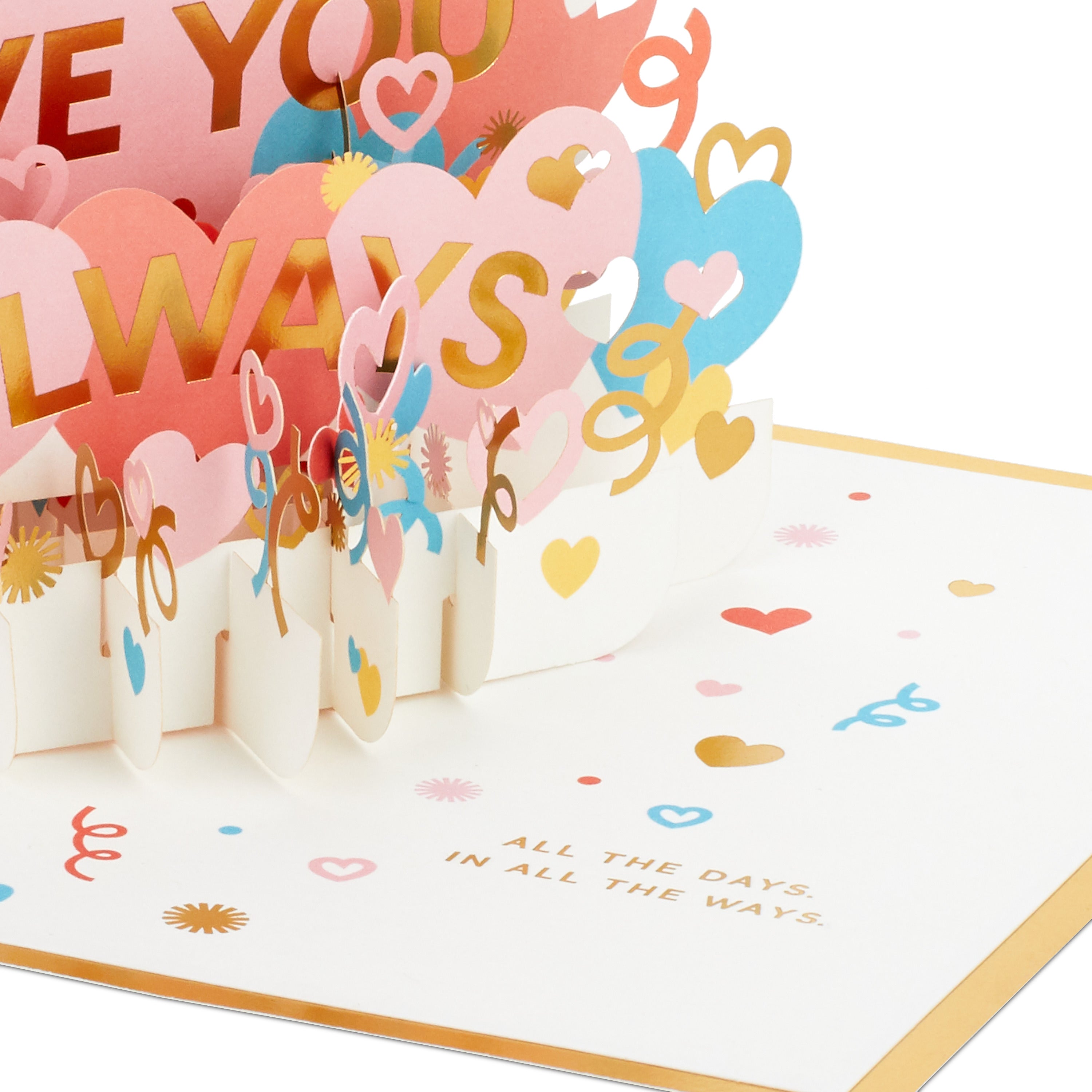 Paper Wonder 3D Pop-Up Love You Celebration Card | Hallmark