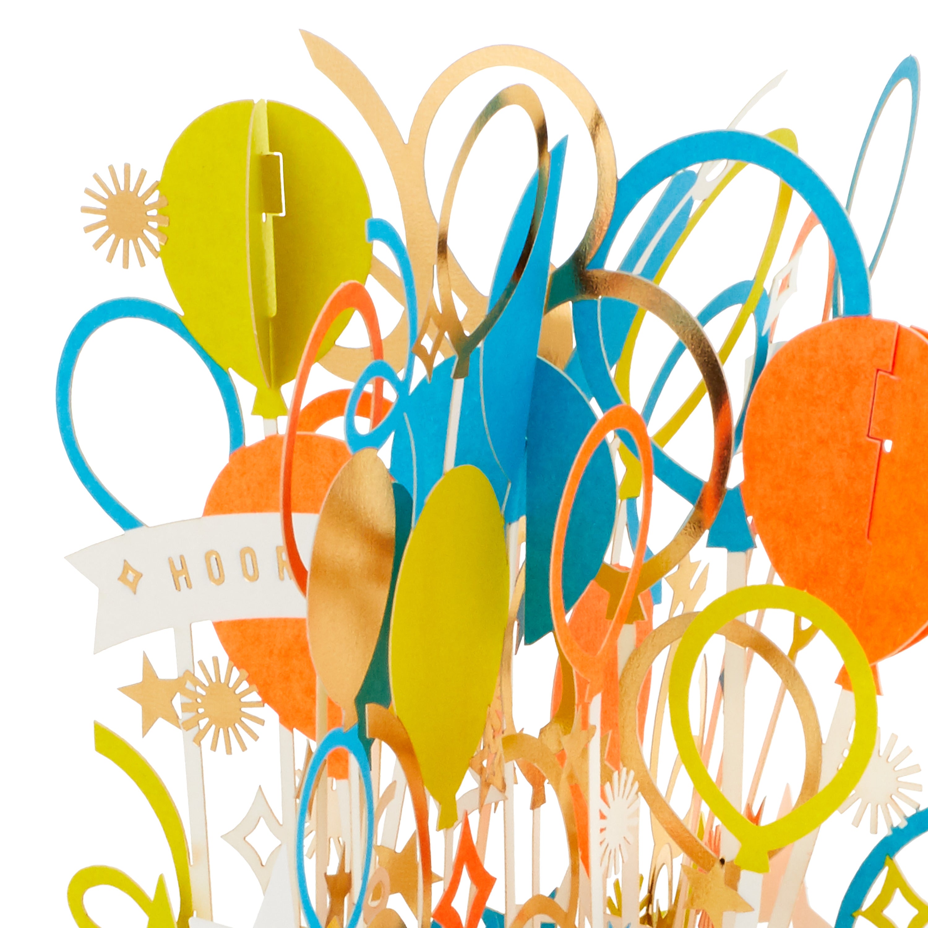 Paper Wonder 3D Pop-Up Party Balloons Celebration Card | Hallmark
