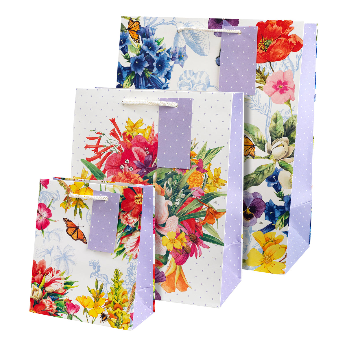 3 Pack Gift Bags in 3 Sizes & 3 Marjolein Bastin Designs | Hallmark