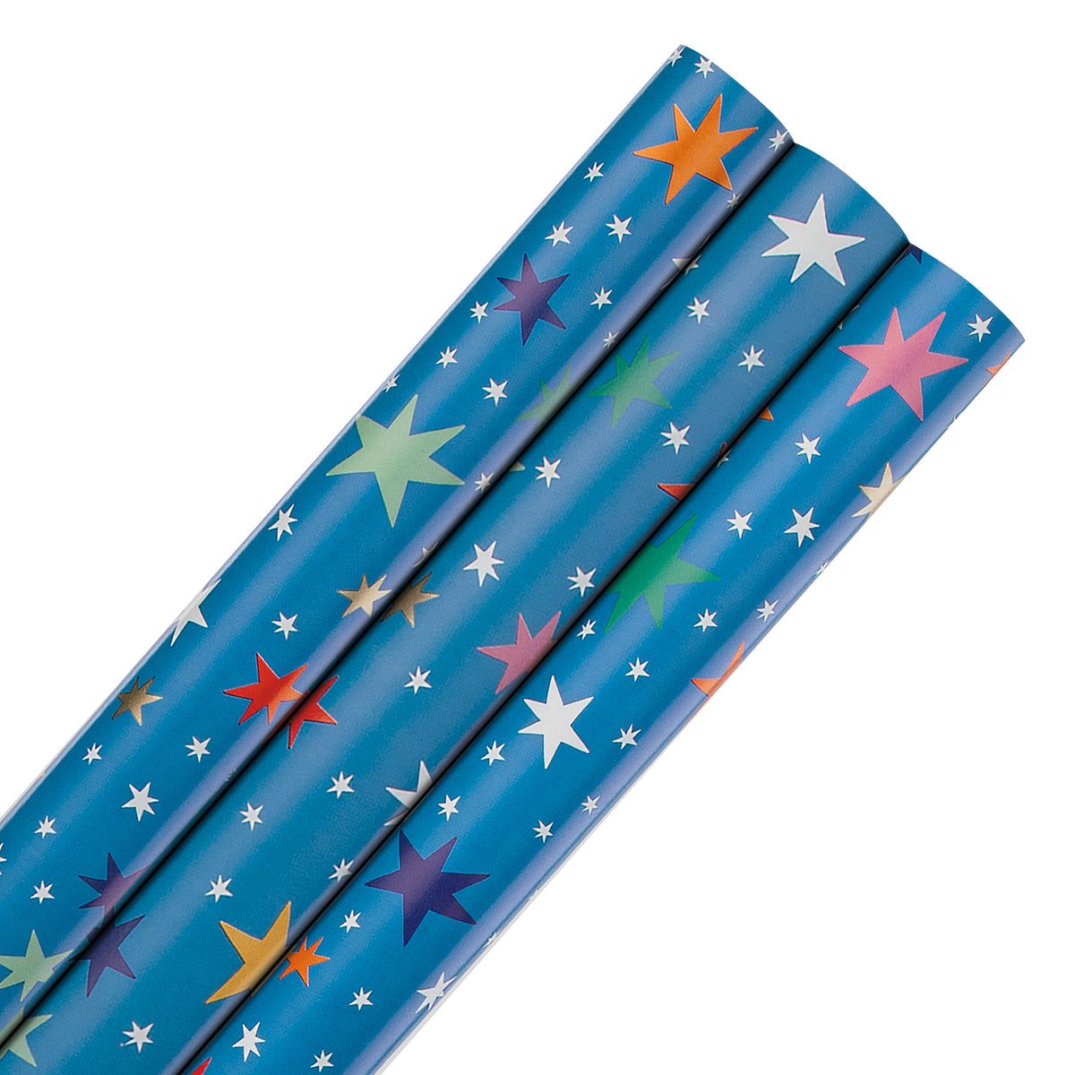 6M 3 Pack Colourful Stars Wrapping Paper | Hallmark
