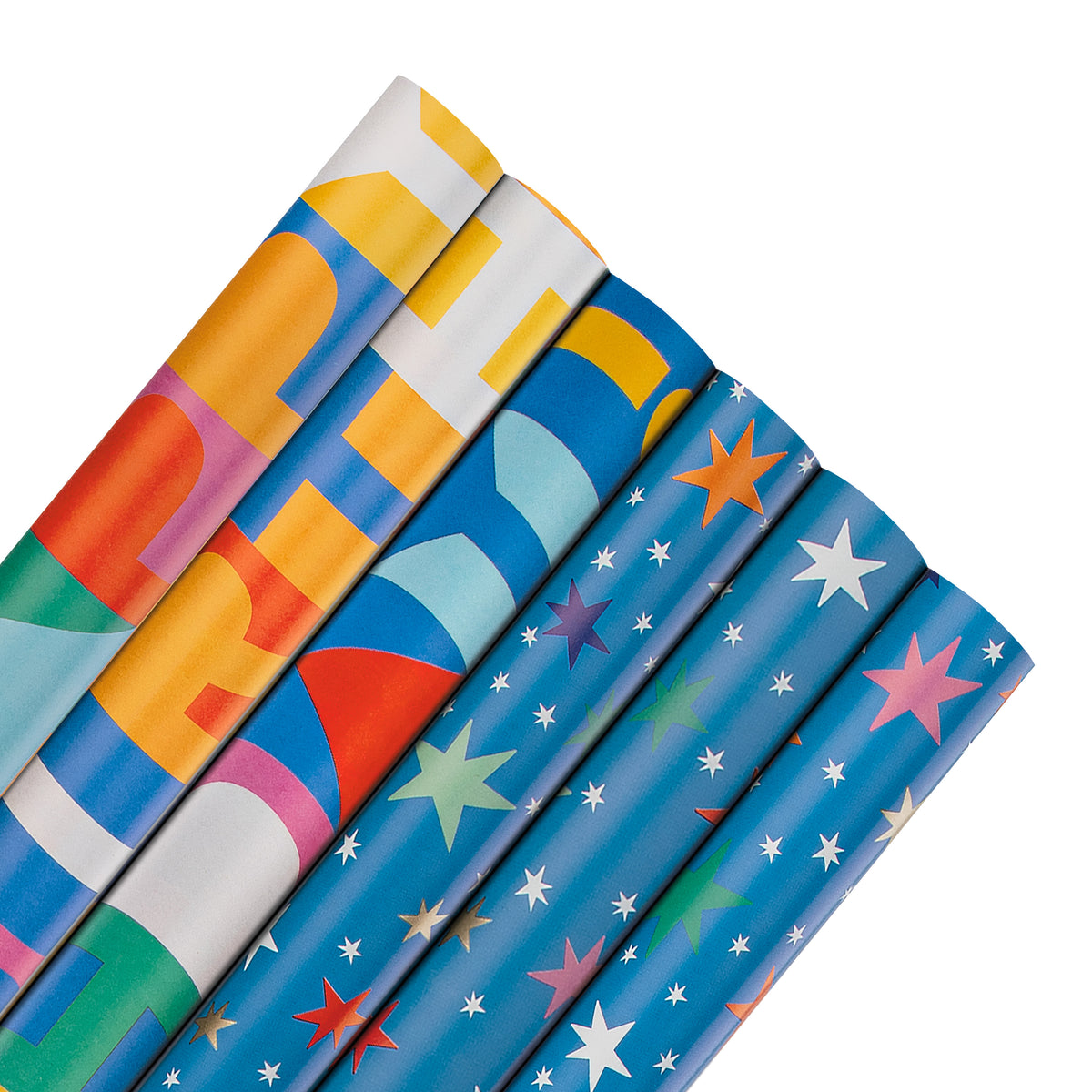 12M 6 Pack Wrapping Paper in 2 Colourful Designs | Hallmark