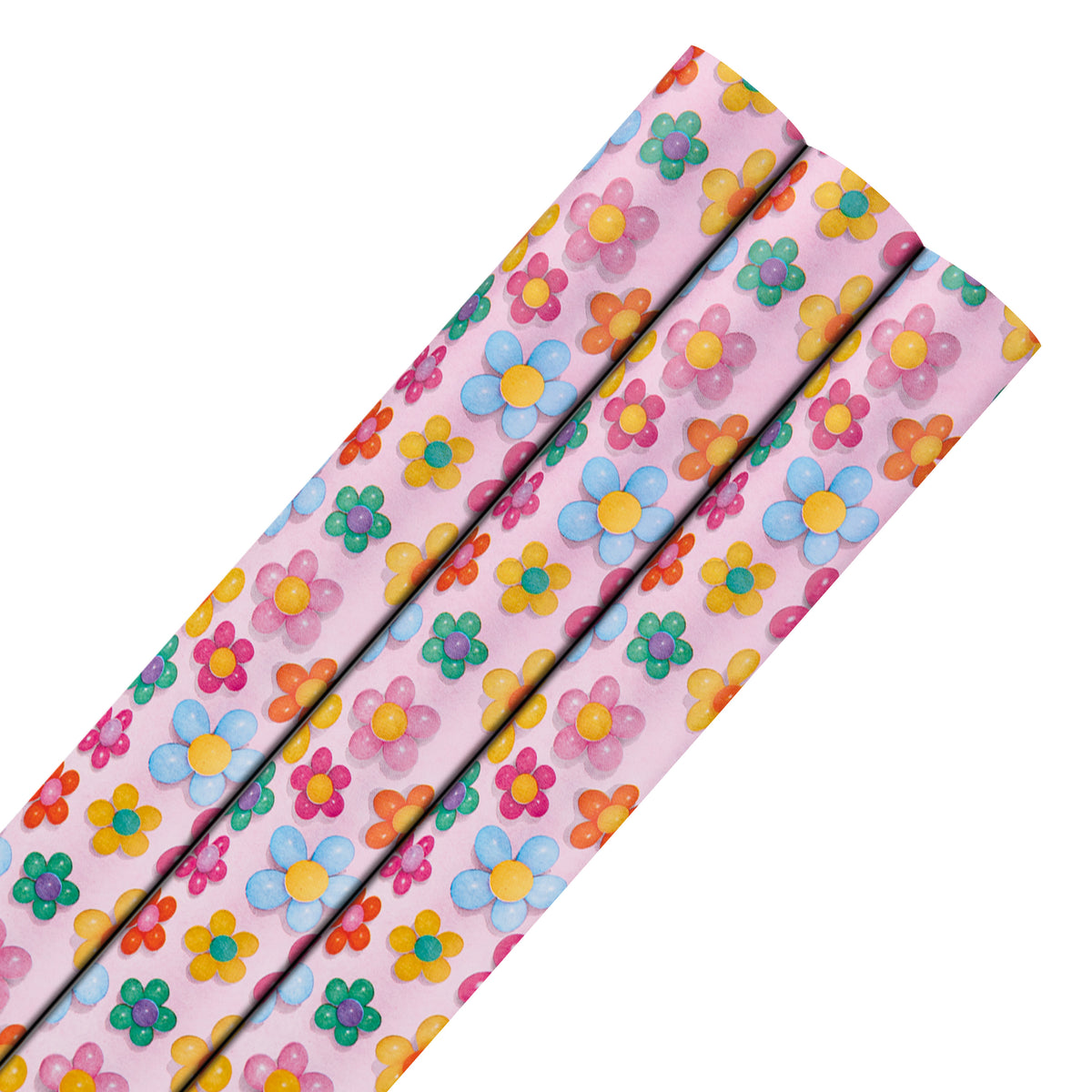6m Colourful Kids' Floral Wrapping Paper Multipack | Hallmark