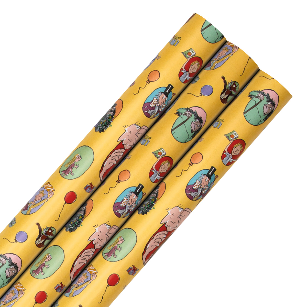 6m Roald Dahl Character Wrapping Paper Multipack| Hallmark
