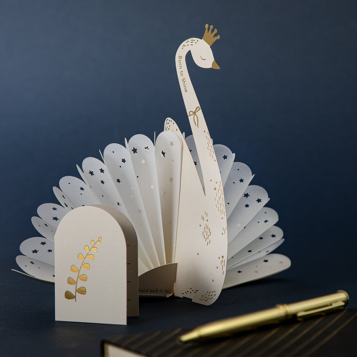 Hall & Co 3D White Swan Greeting Card | Hallmark