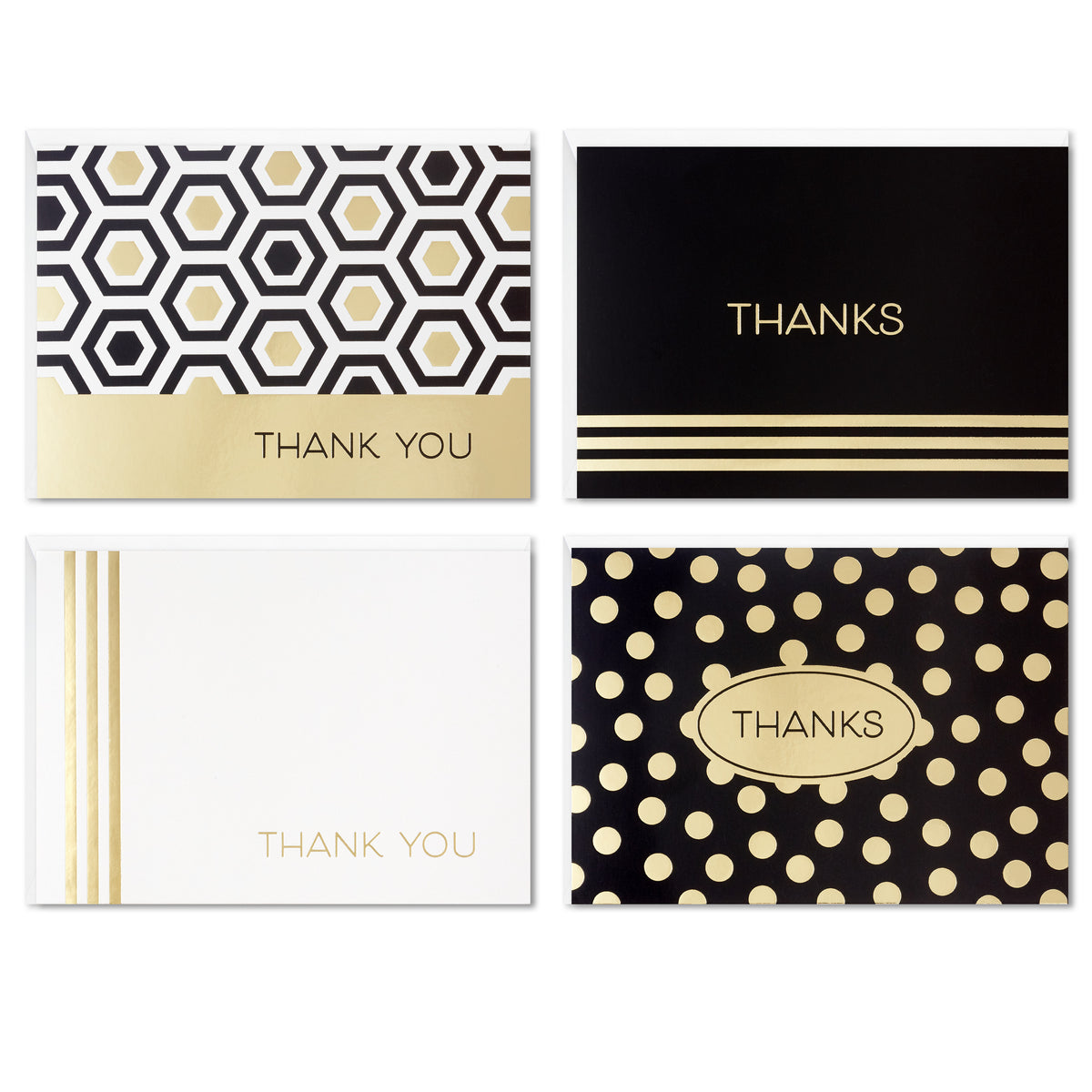 40 Pack Thank You Cards in Gold Foil Designs | Multipacks | Hallmark
