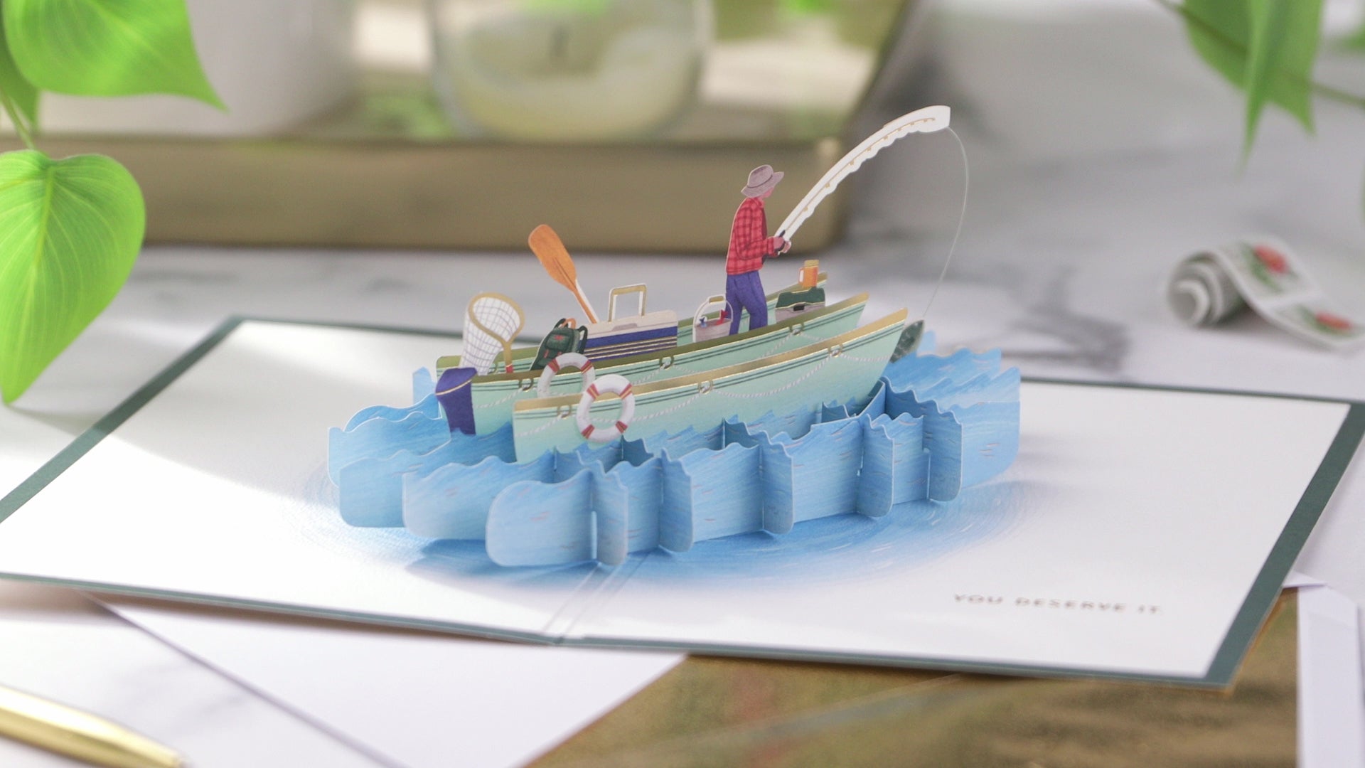 Signature Paper Wonder Any Occasion 3D Pop-Up Fishing Card | Hallmark