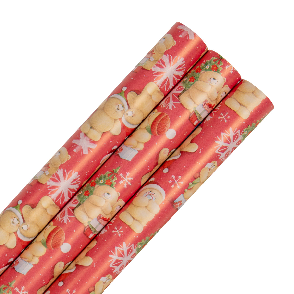 12M Christmas Wrapping Paper Multi-Pack - 3 x 4M Rolls in 1 Cute Forev ...