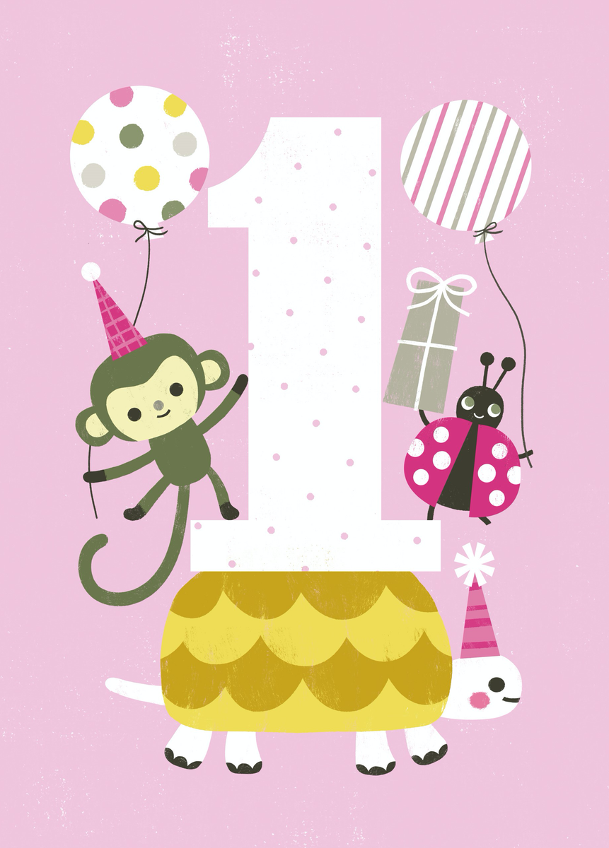Personalised Pink On Your 1st Birthday Card – Hallmark
