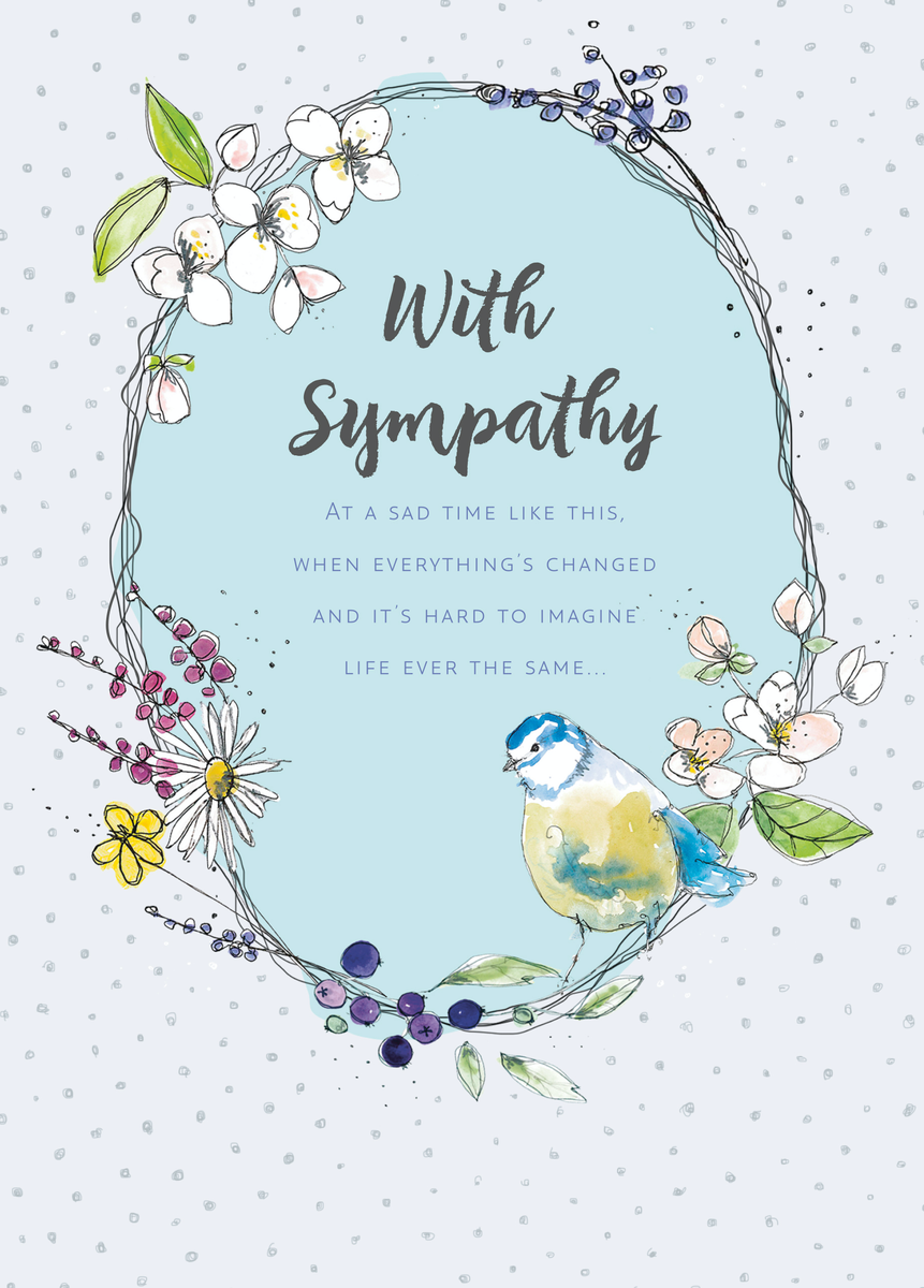Personalised Flowers & Birds Sympathy Card – Hallmark