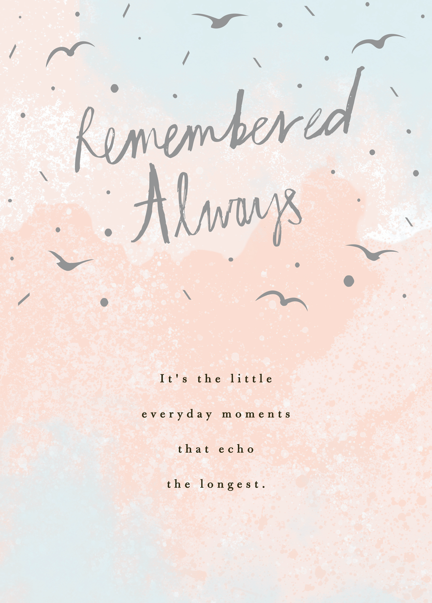 Personalised Remembered Always Sympathy Card – Hallmark