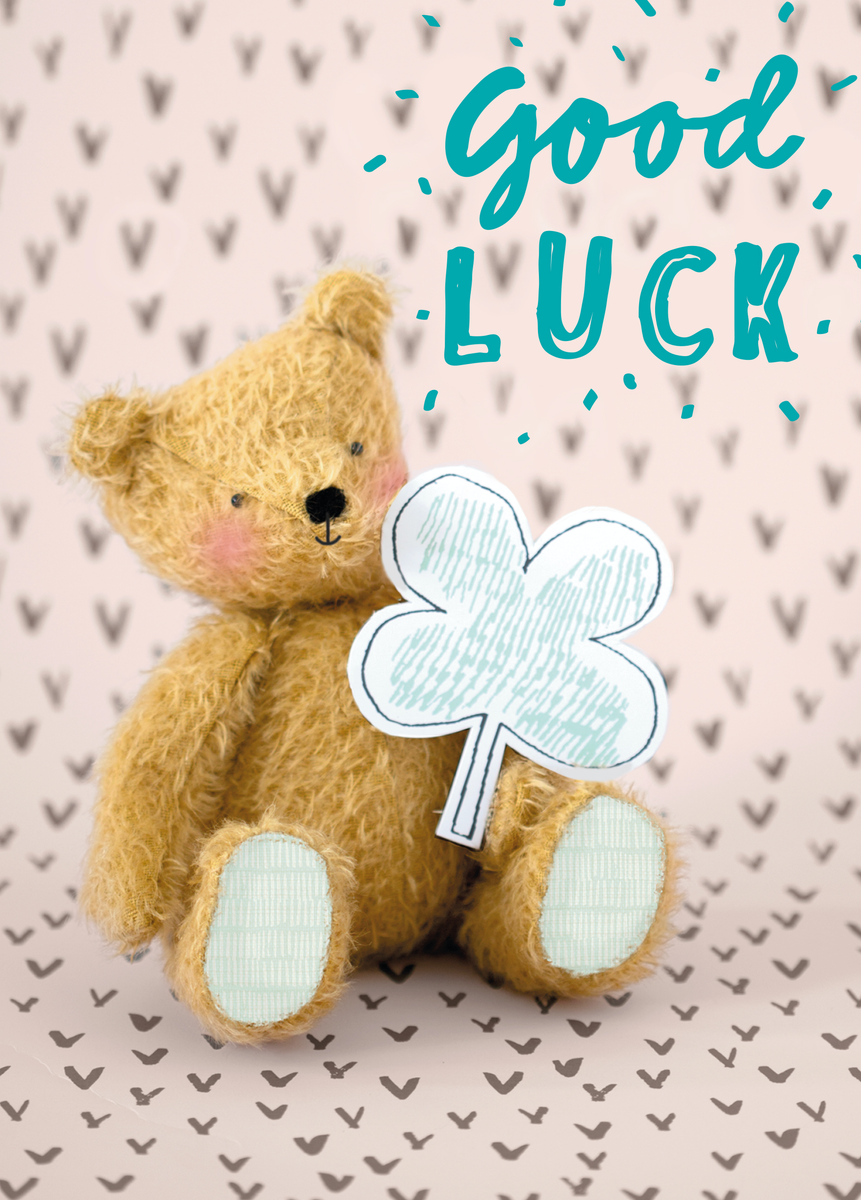 Personalised Teddy Bear Good Luck Card – Hallmark