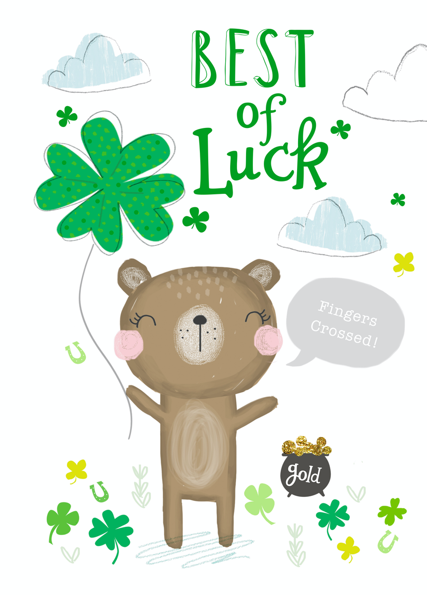 Personalised Four Leaf Clover Good Luck Card – Hallmark