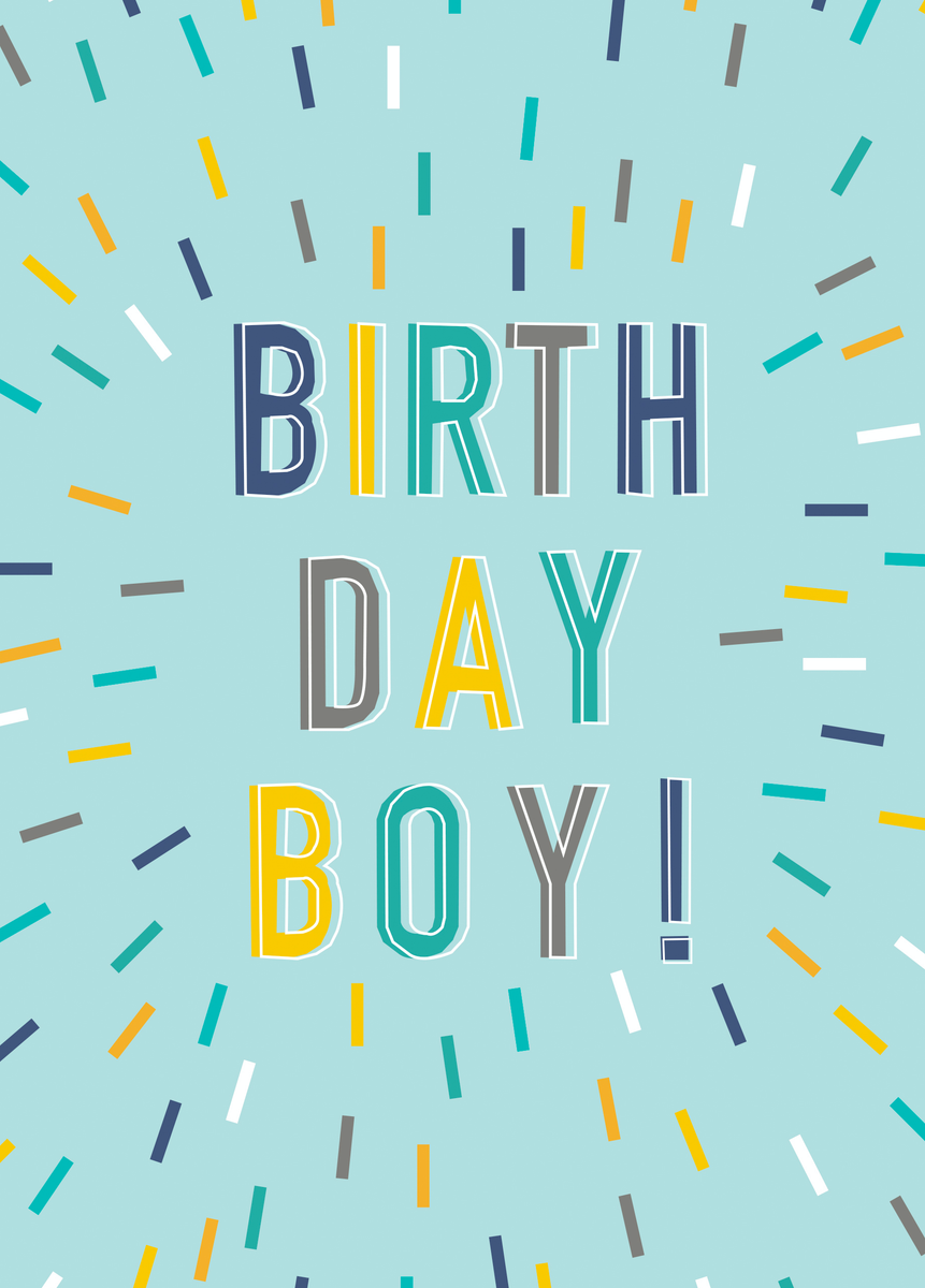 Personalised Birthday Boy Lettering Card – Hallmark