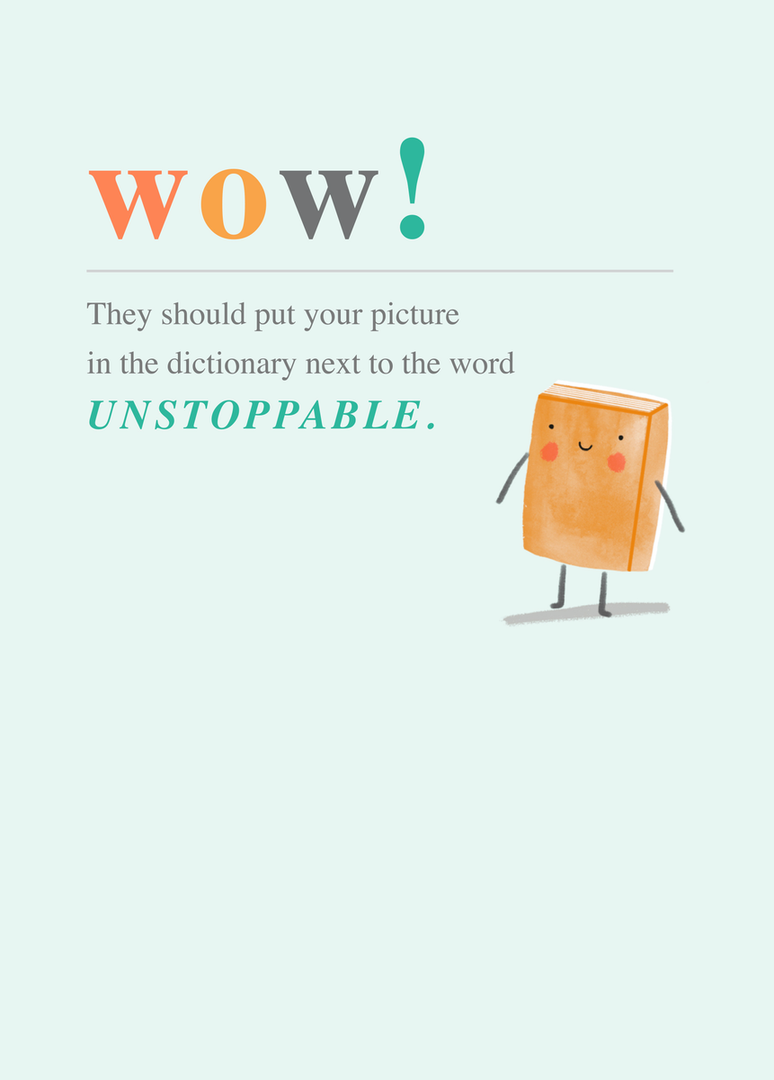 Personalised Youre Unstoppable Encouragement Card Hallmark