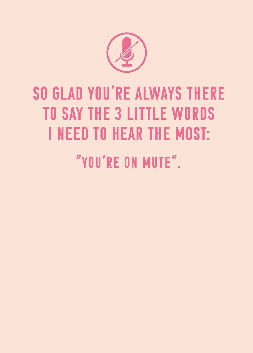 Personalised Funny On Mute Encouragement Card – Hallmark