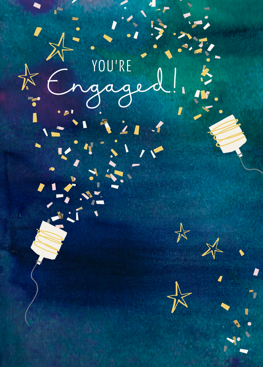 Personalised Congratulations You're Engaged Party Popper Card – Hallmark