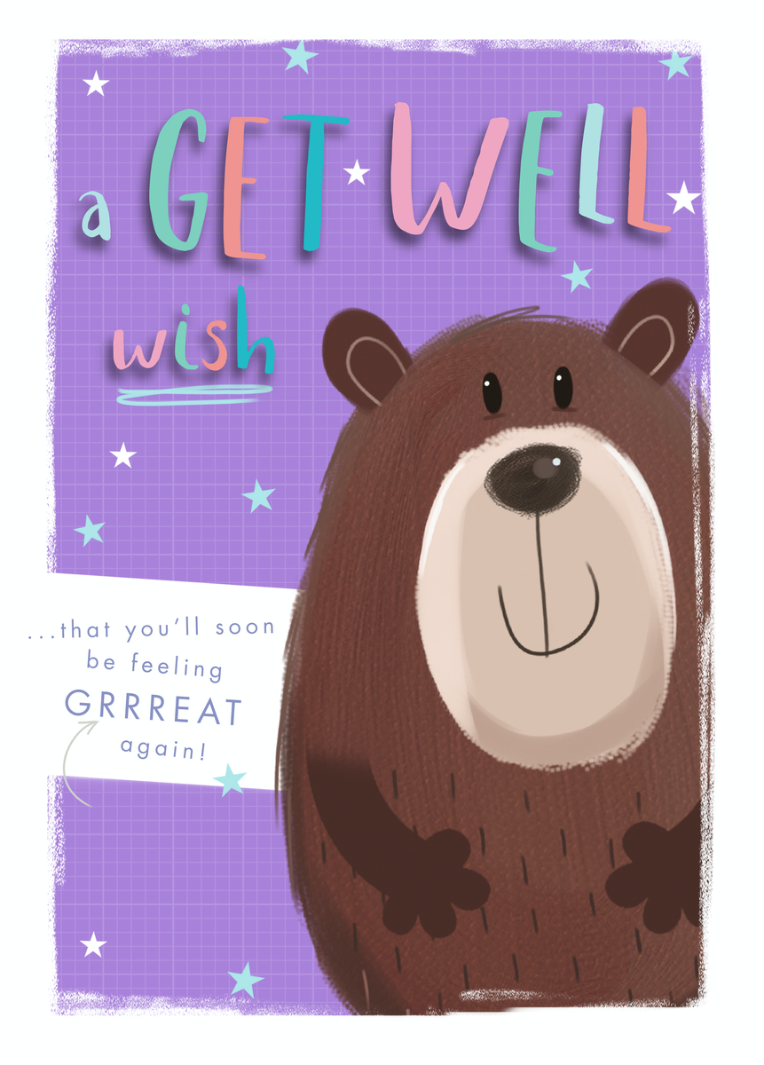 Personalised Bear Get Well Card – Hallmark