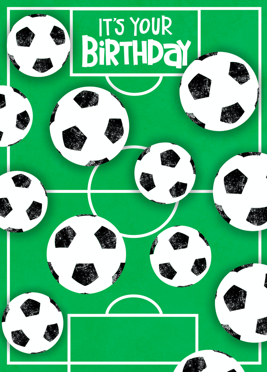 Personalised Football Kids Birthday Card – Hallmark