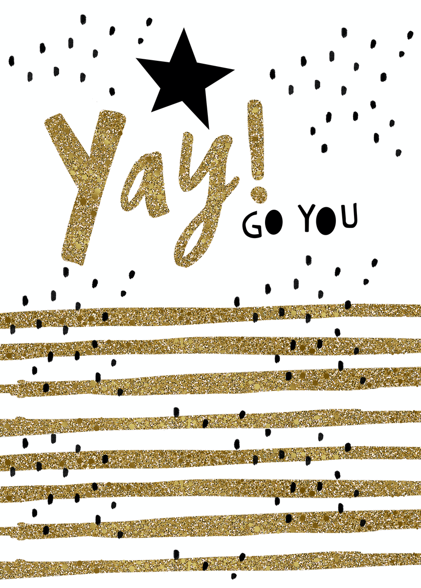 Personalised Yay Dazzling Stars Celebration Card – Hallmark