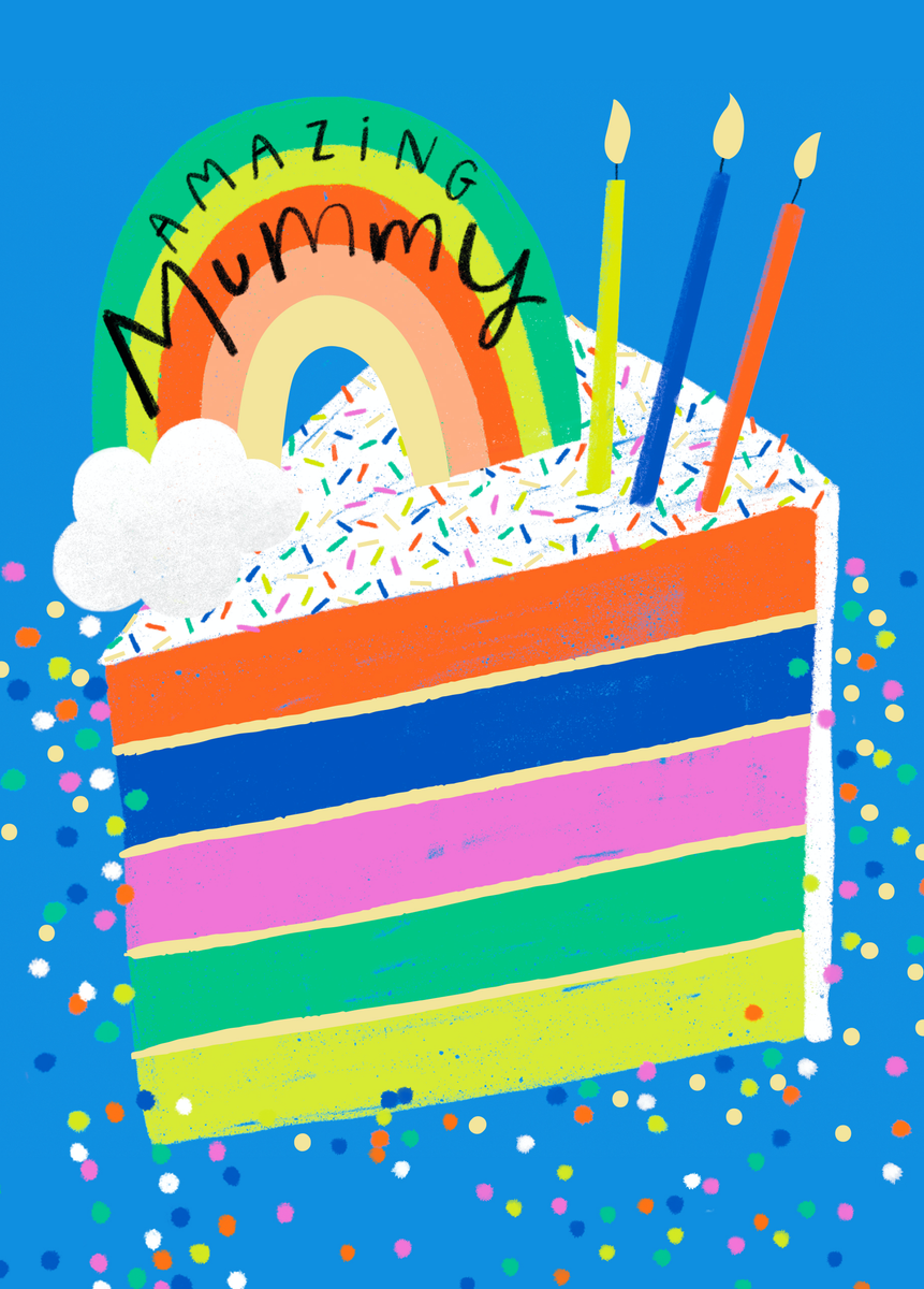 Personalised Mummy Cake & Candles Card – Hallmark