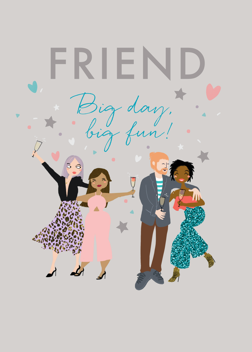 Personalised Friends Party Card – Hallmark