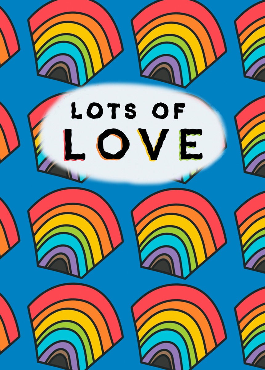 Personalised Rainbow Love Card – Hallmark