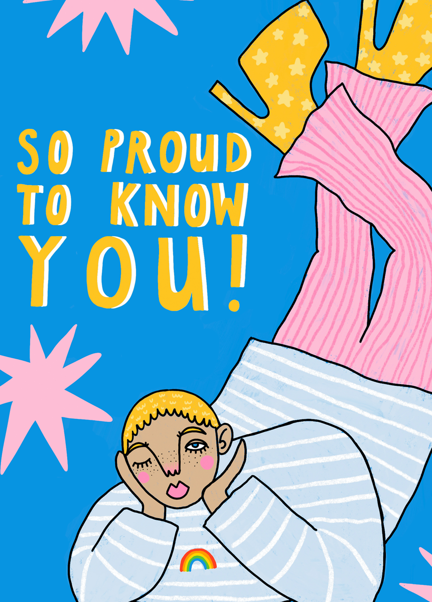 Personalised Celebration Proud Illustration Card – Hallmark