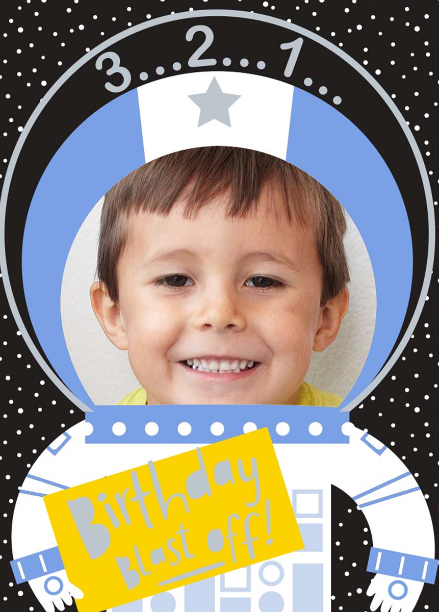 Personalised Kids Birthday Spaceman Card – Hallmark