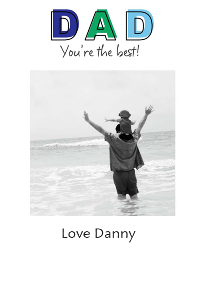 Personalised Dad Contemporary Photo Card – Hallmark