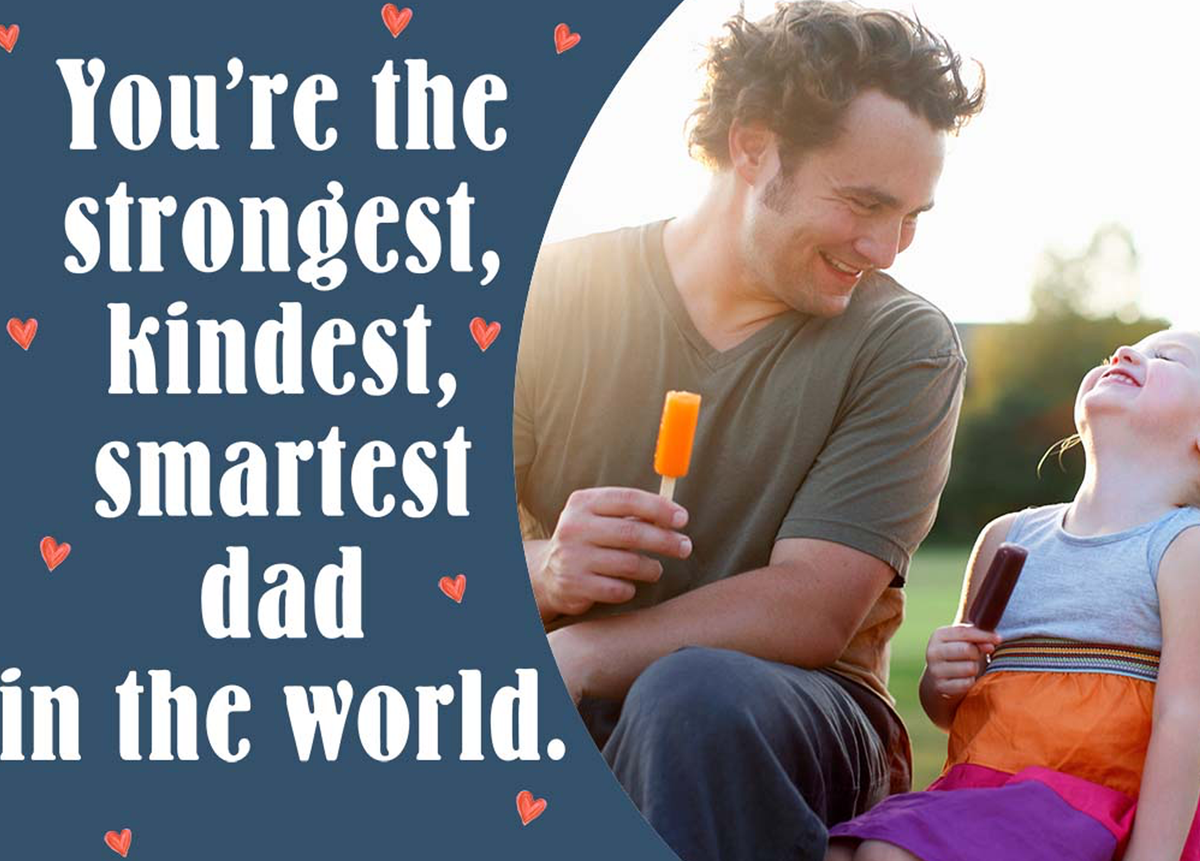 Personalised Strongest Kindest Dad Photo Card – Hallmark