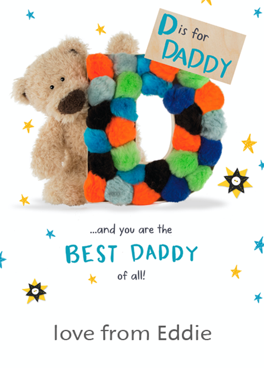 Personalised Best Daddy Cute Teddy Card – Hallmark