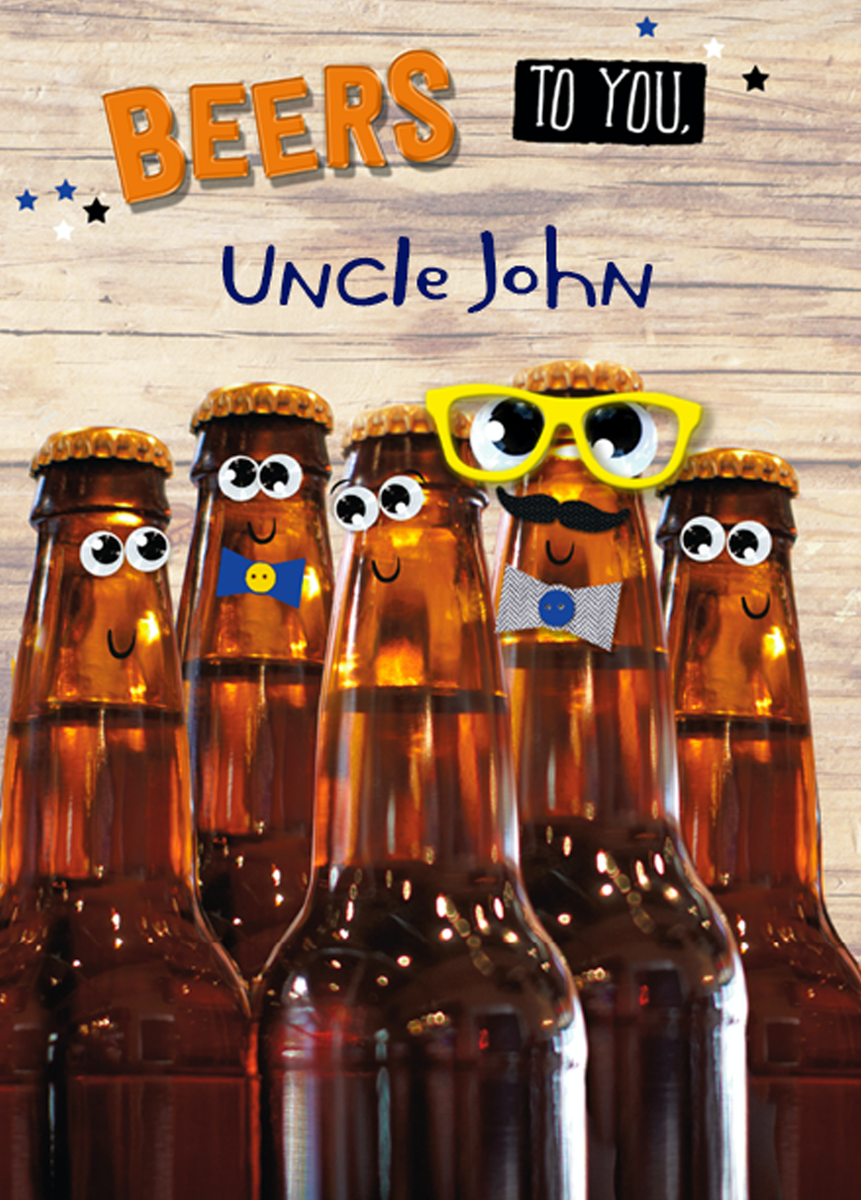 Personalised Uncle Funny Beers Card – Hallmark