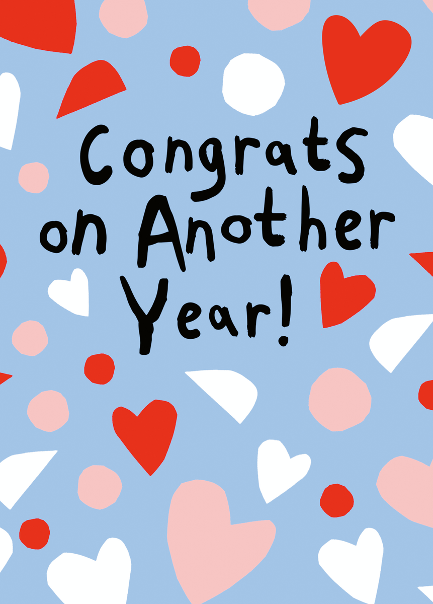 Personalised Congratulations Anniversary Hearts Card – Hallmark