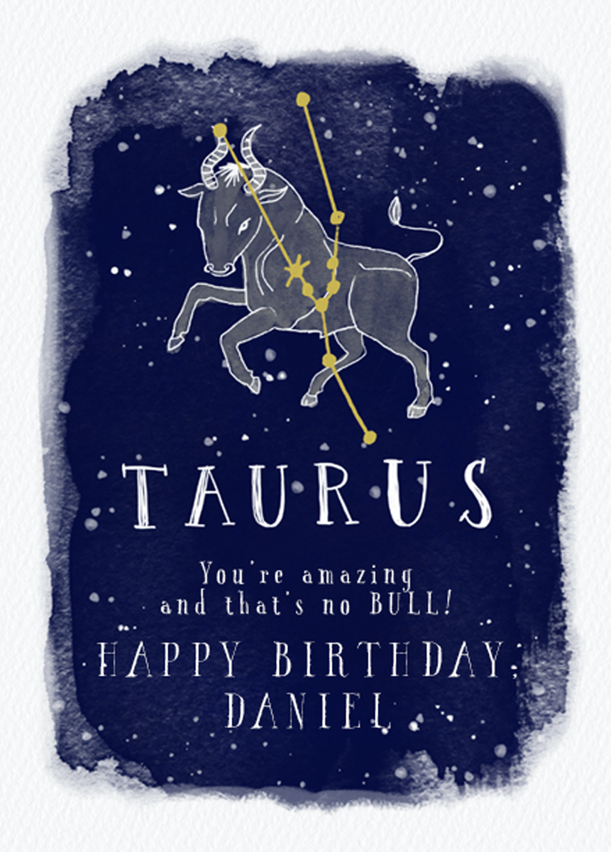 Taurus Birthday Quotes Cute Birthday Card For Taurus | Thortful