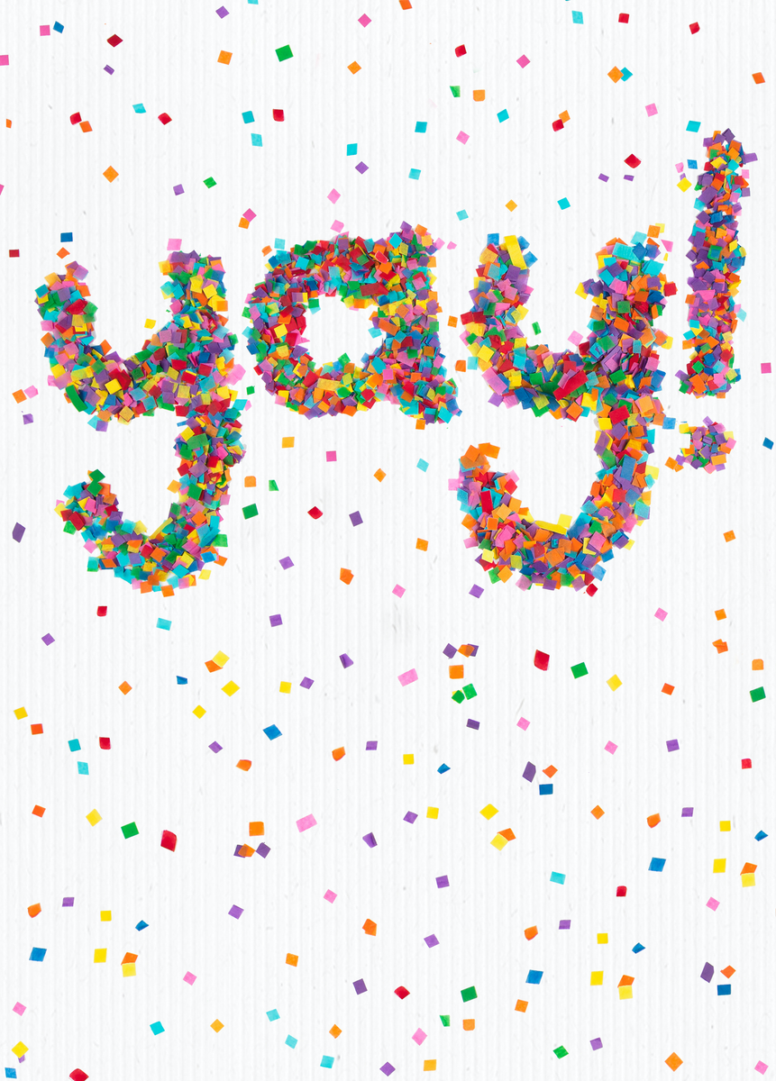 Personalised Yay Text Design Card – Hallmark