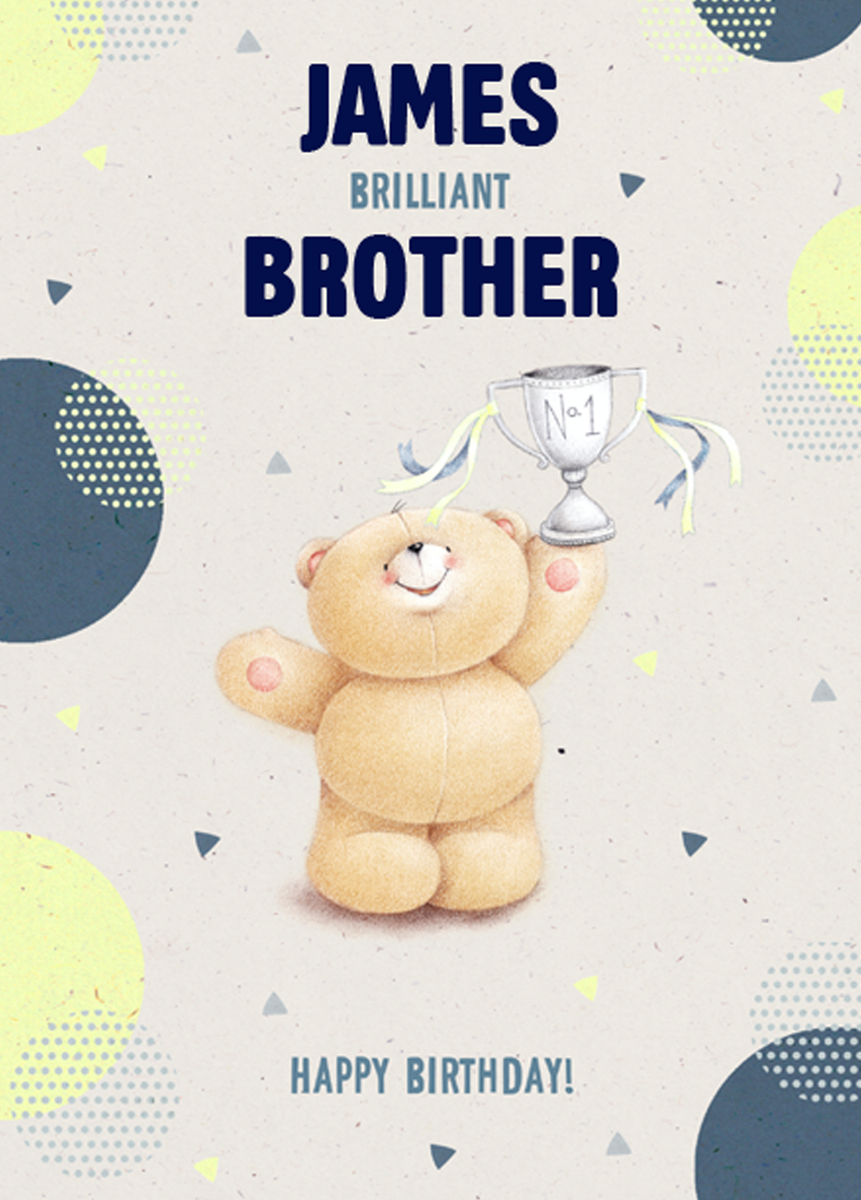 Personalised Forever Friends For Brother Cute Teddy Bears Birthday Car ...