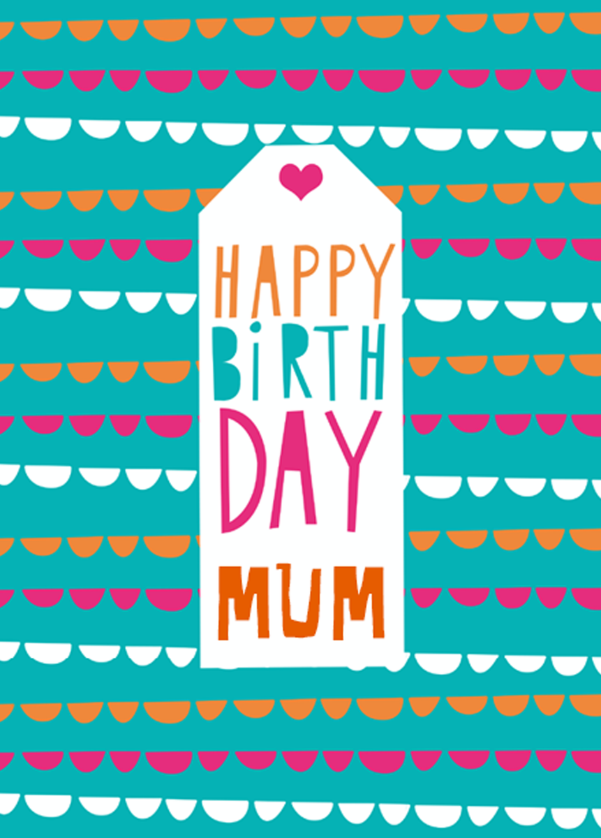 Personalised For Mum Happy Birthday Parcel & Multi-Coloured Tag Card – Hallmark