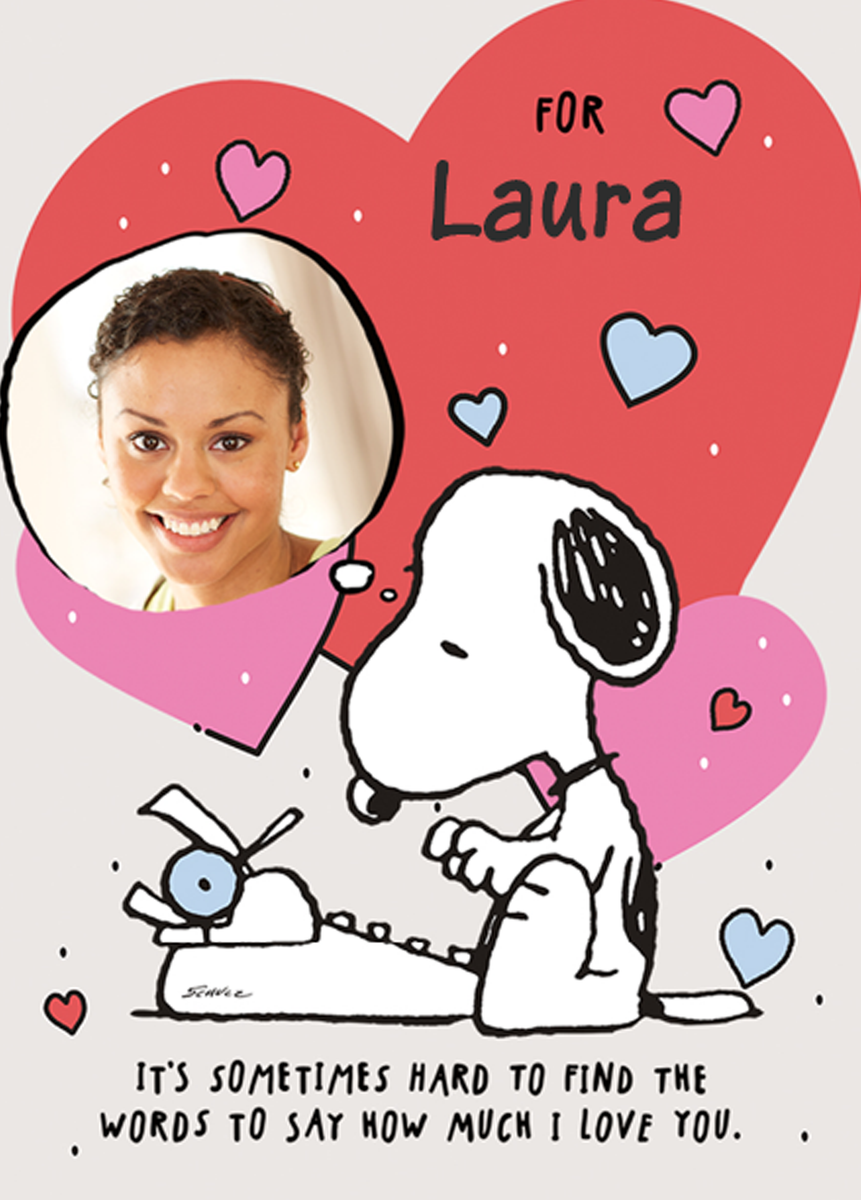 Personalised PEANUTS™ SNOOPY Photo Birthday Card For Wife| Hallmark UK