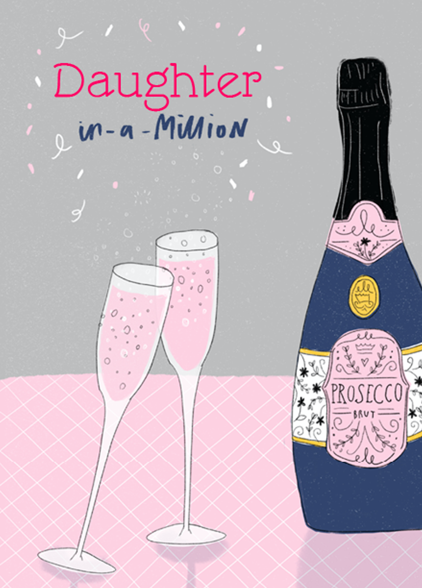 Personalised Bottle & Fizz Card For Daughter – Hallmark