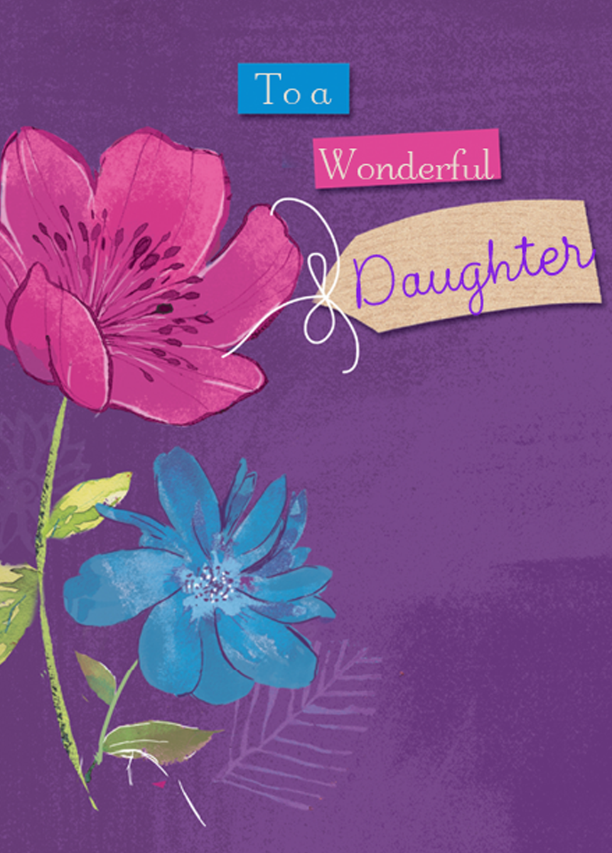 Personalised Editable Flowers Card For Daughter – Hallmark