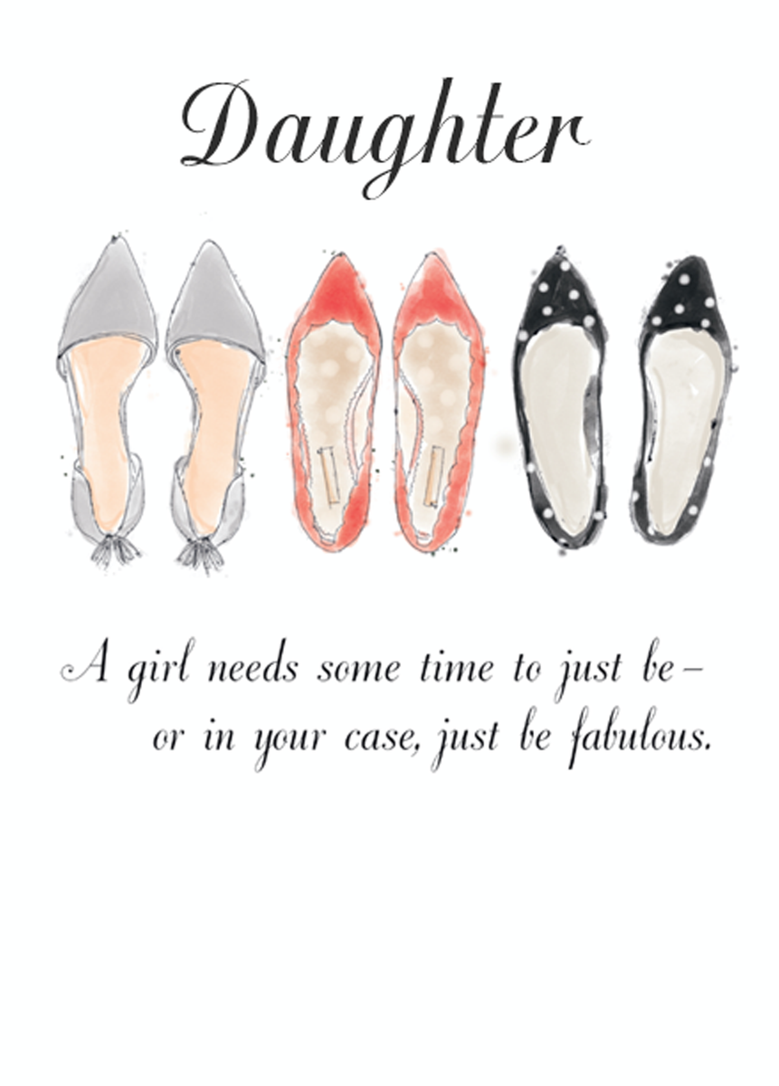 Personalised Illustrated Shoes Card For Daughter – Hallmark