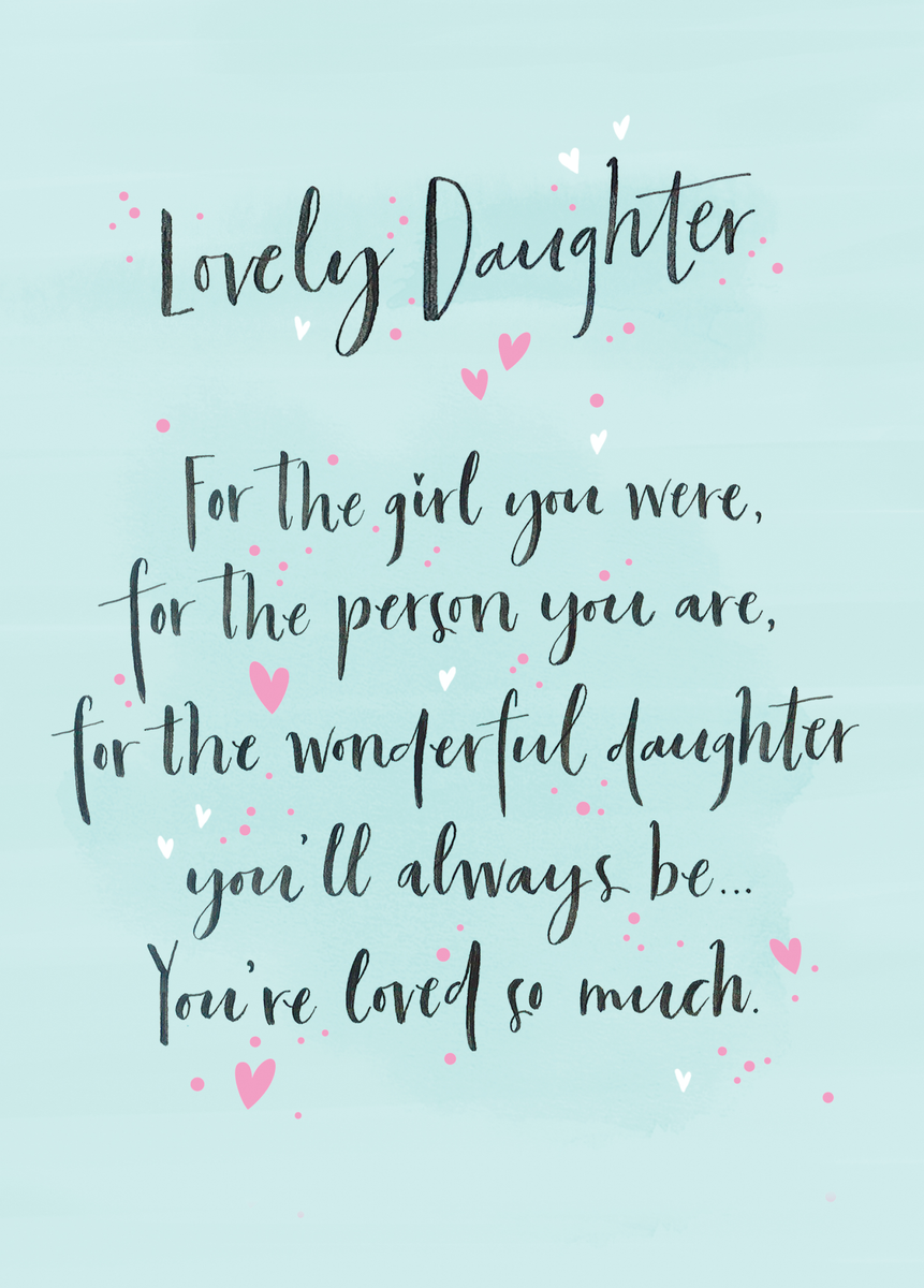 Personalised Classic Lovely Card For Daughter – Hallmark