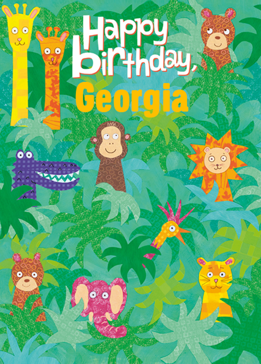 Personalised Jungle Animals Birthday Card For Daughter – Hallmark
